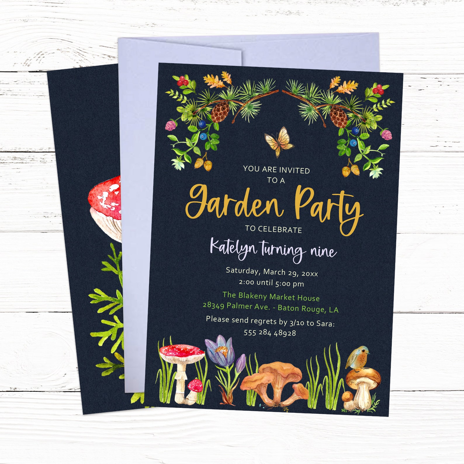 Floral Garden Party Invitation Birthday Party Tea Party - Etsy