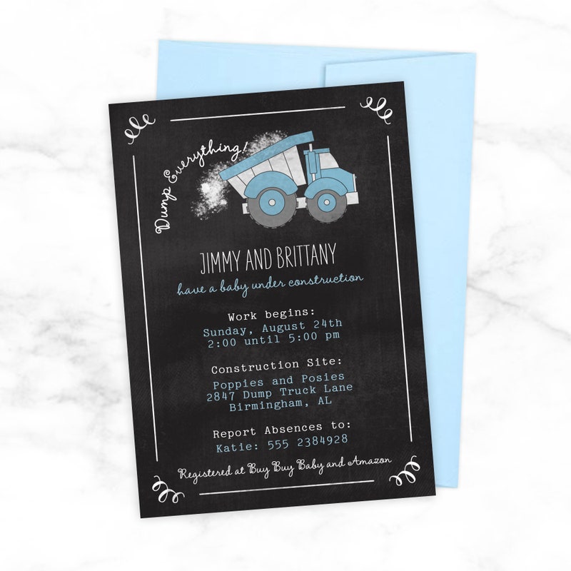 Truck Baby Shower - Etsy