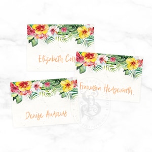 Tropical Luau Party Name Tags - Personalized Avery Name Tag Labels - Etsy