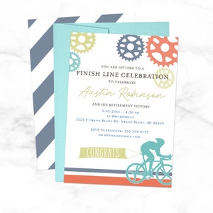 Cyclist Party Invitation - Road Bike Invitation - Etsy