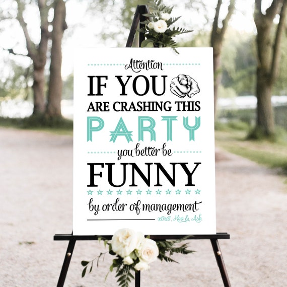 Funny Party Signs