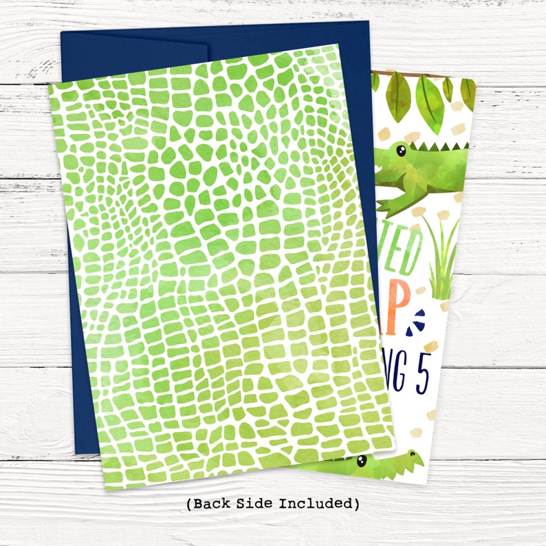 Alligator Birthday Invitations | Crocodile Invitation - Etsy