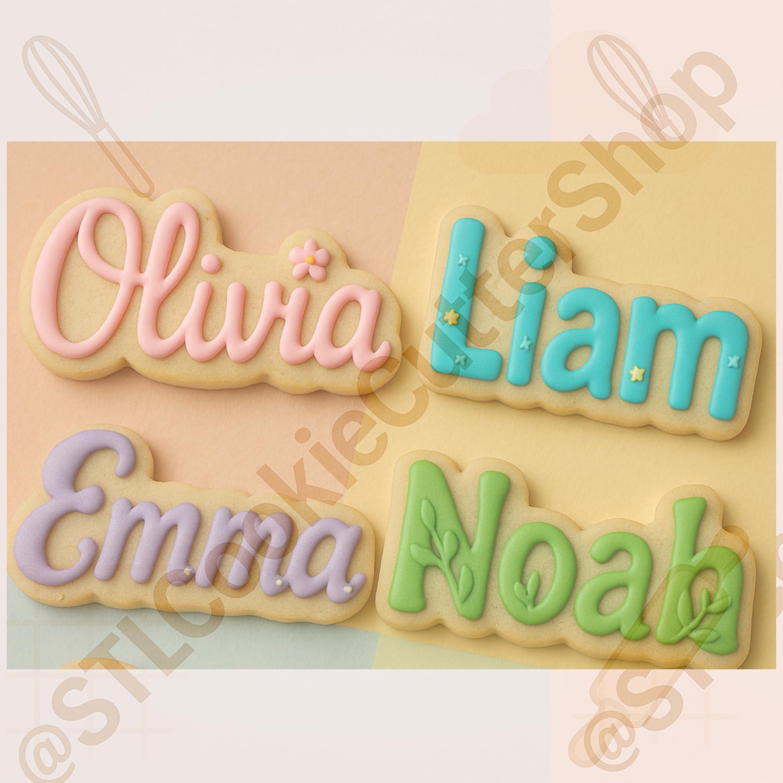 Custom Name Cookie Cutter STL – 3D Printable Personalized Name Plaque ...