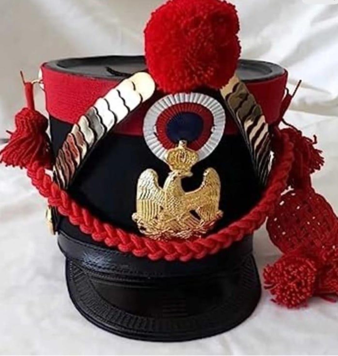 Ręcznie wykonany kapelusz napoleoński czako: francuska czapka wojskowa ...