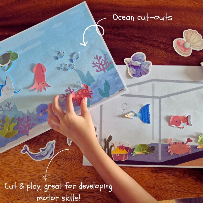 Aquarium Activity Kit: Printable Ocean Play, Word Bank & Journal (PDF ...