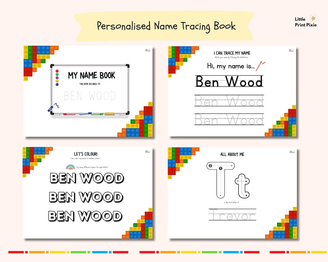 Personalised Name Tracing Book | Custom Name Practice Worksheet ...