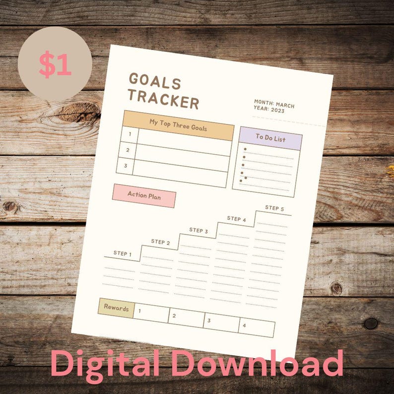 Goal Tracker - Etsy
