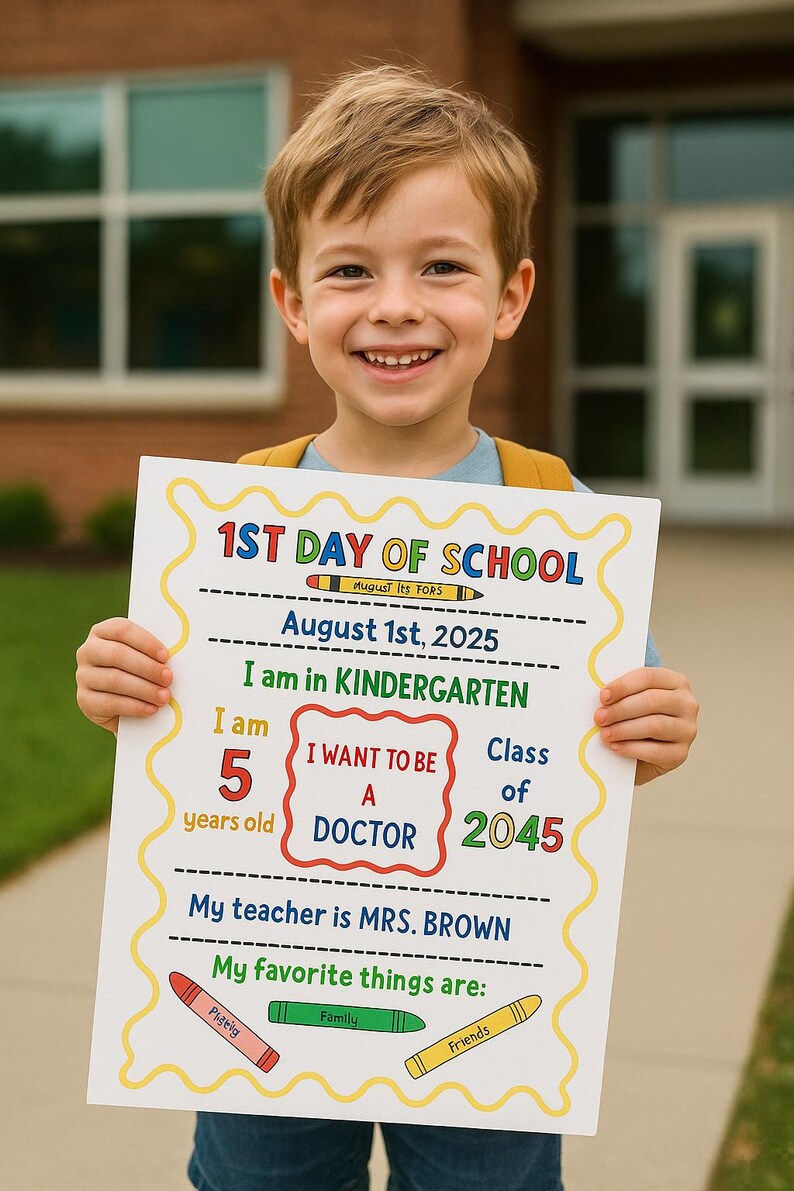 Back to School Editable Flyer – First Day of School Theme | Canva ...