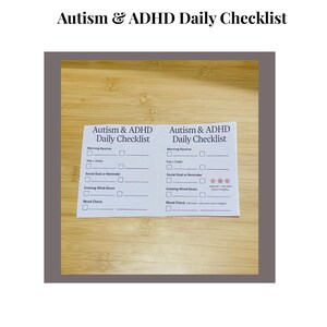 Autism + ADHD Daily Checklist | Printable Routine and Mood Tracker for ...