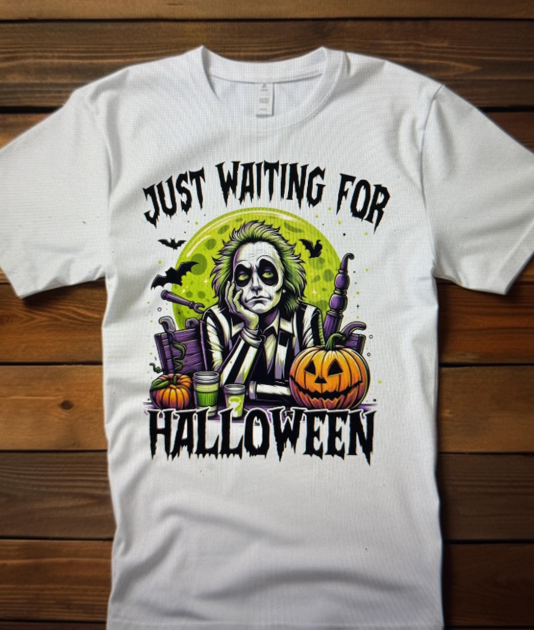 Just Waiting for Halloween (sublimation Transfer) - Etsy