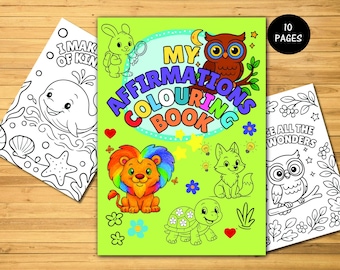 Positive Affirmation Coloring Book for Kids: Confidence & Kindness (PDF ...