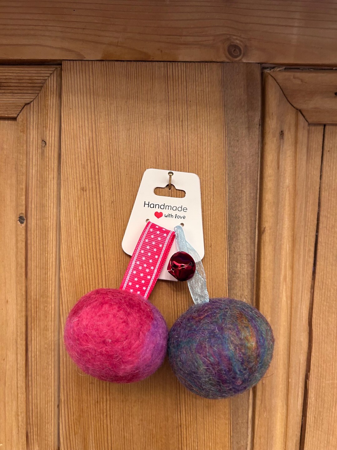 Needle Felted Pink Christmas Baubles - Etsy