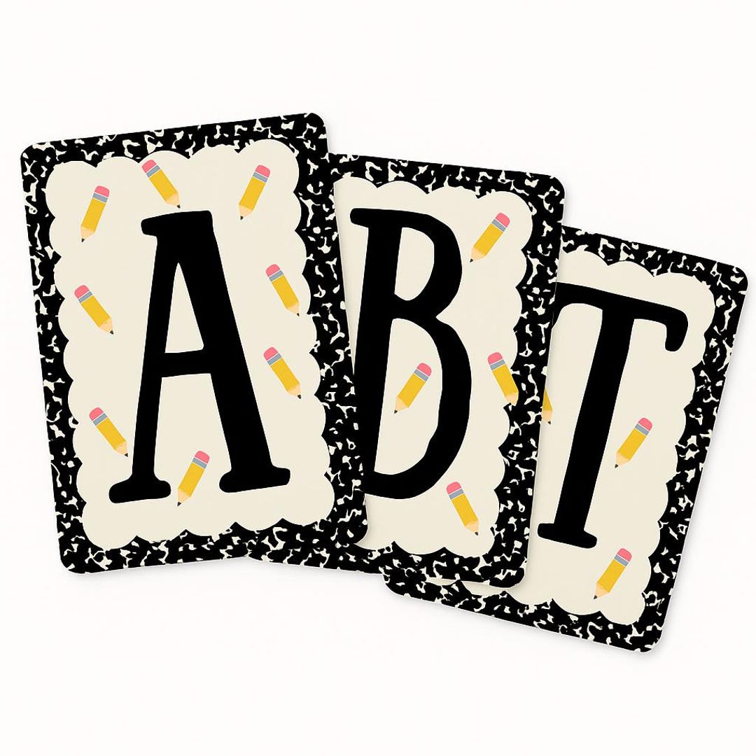 School Days Alphabet Set - Etsy