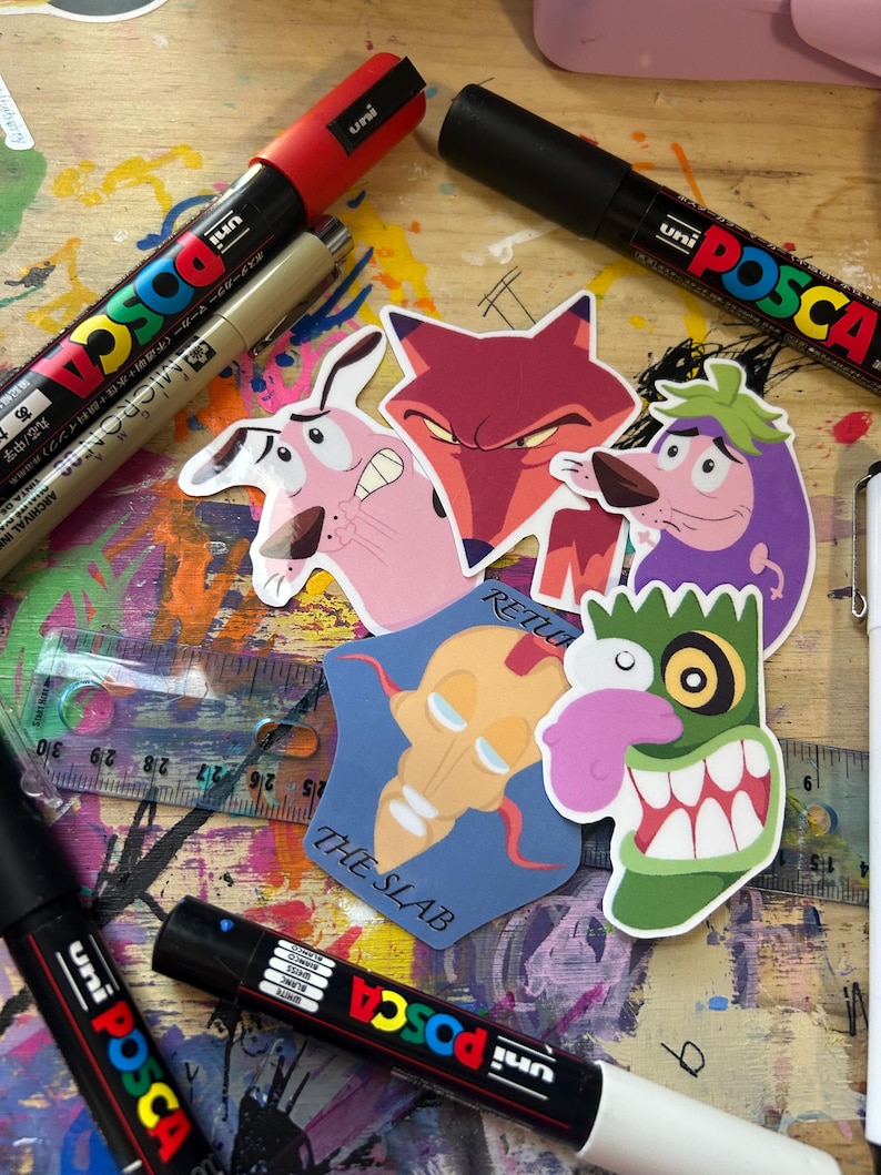 Courage the Cowardly Dog Sticker- 5 Pack - Etsy