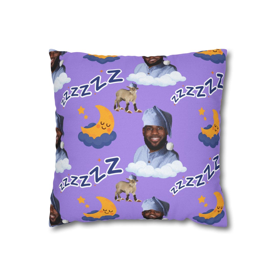 Lebron James Pillow Case - Basketball GOAT, Funny Purple Room Decor - Etsy