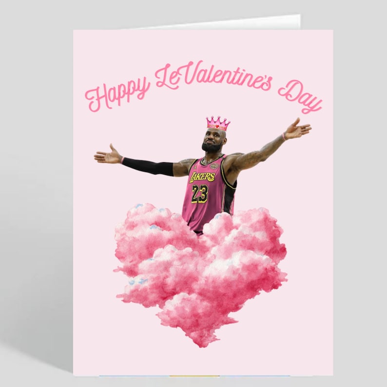 Lebron Inspired Valentine's Card: Digital Download 4x6 PDF - Etsy