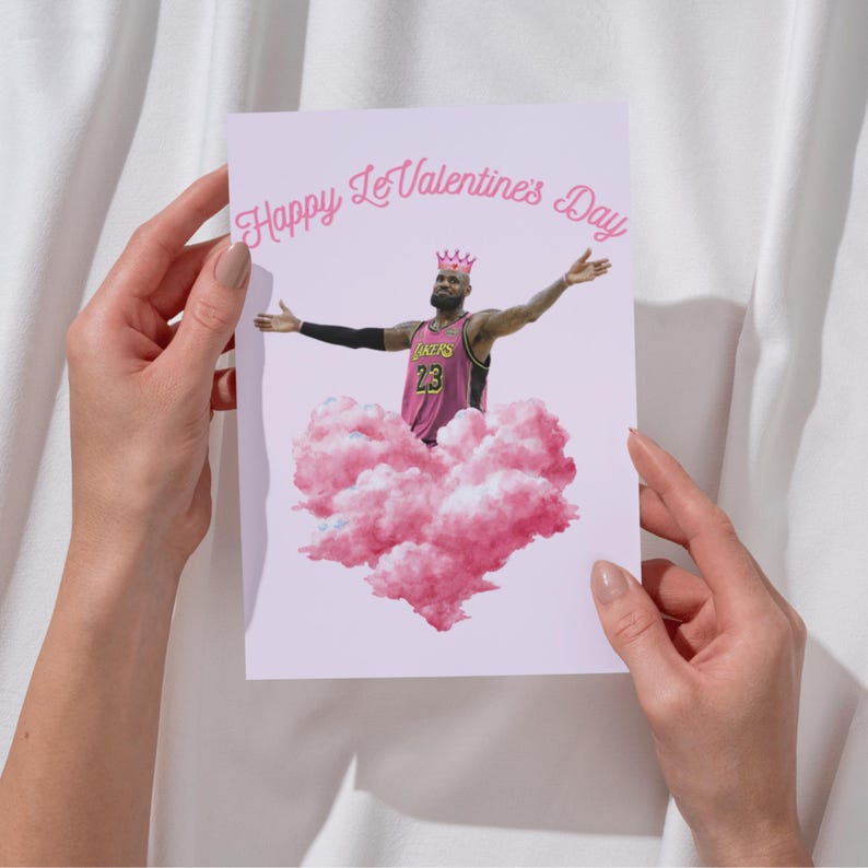 Lebron Inspired Valentine's Card: Digital Download 4x6 PDF - Etsy