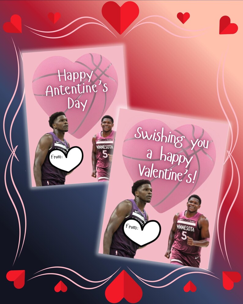 NBA Basketball Valentines, Player Card Bundle (digital Download PDF) - Etsy