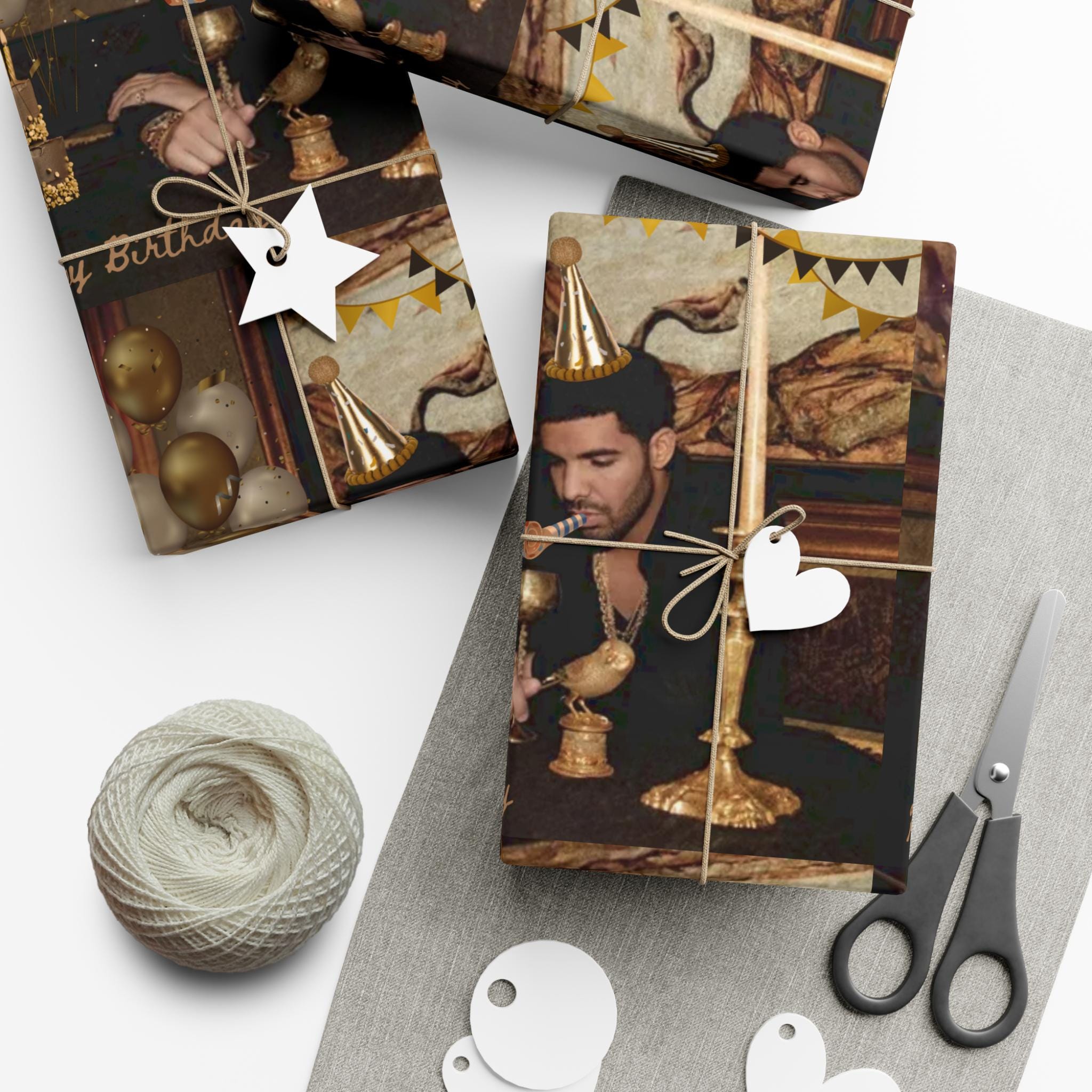 Funny Drake Birthday Wrapping Paper, Hip Hop Album Parody (30" X 20 ...