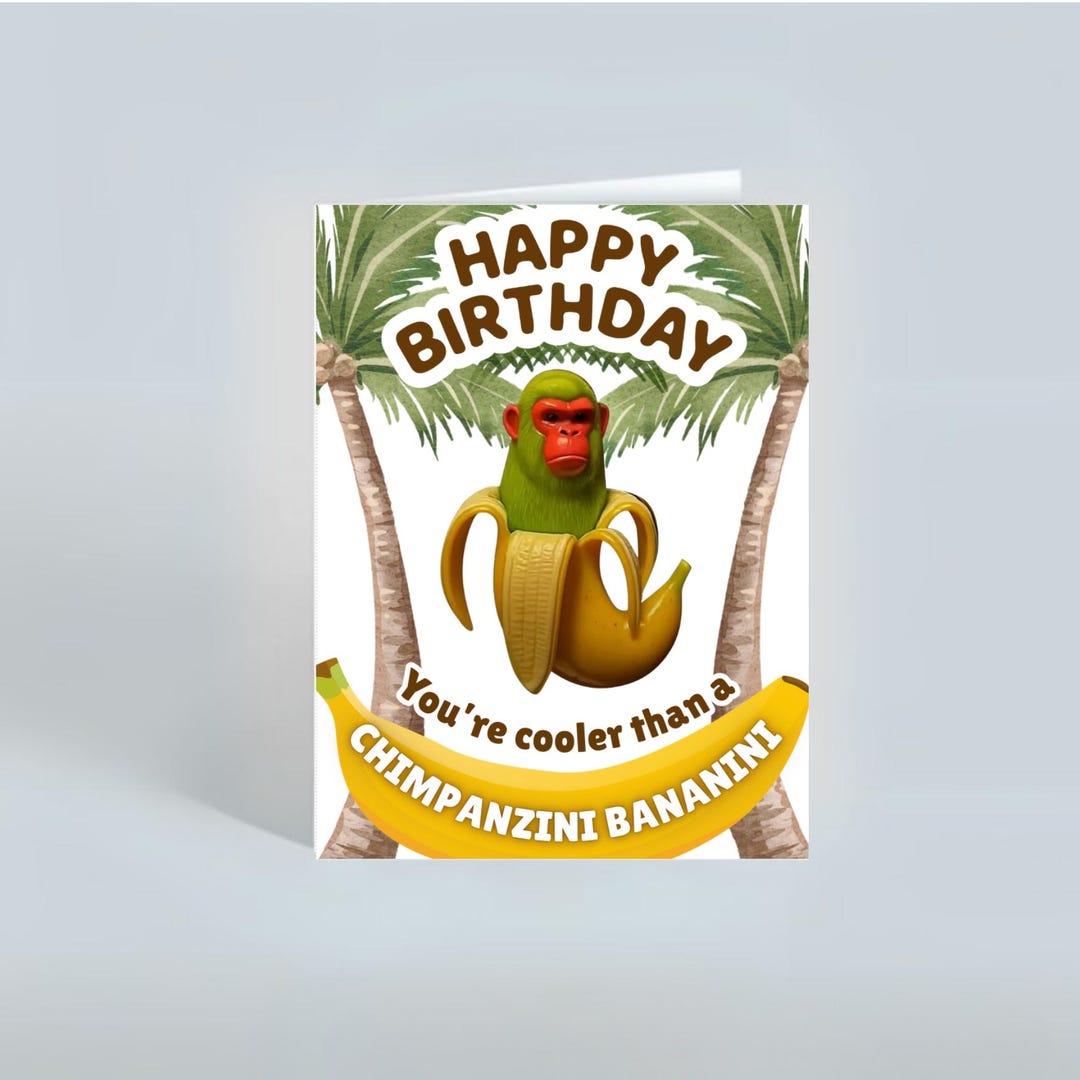 Brainrot Birthday Card: Italian Gen Alpha Meme (digital Download ...