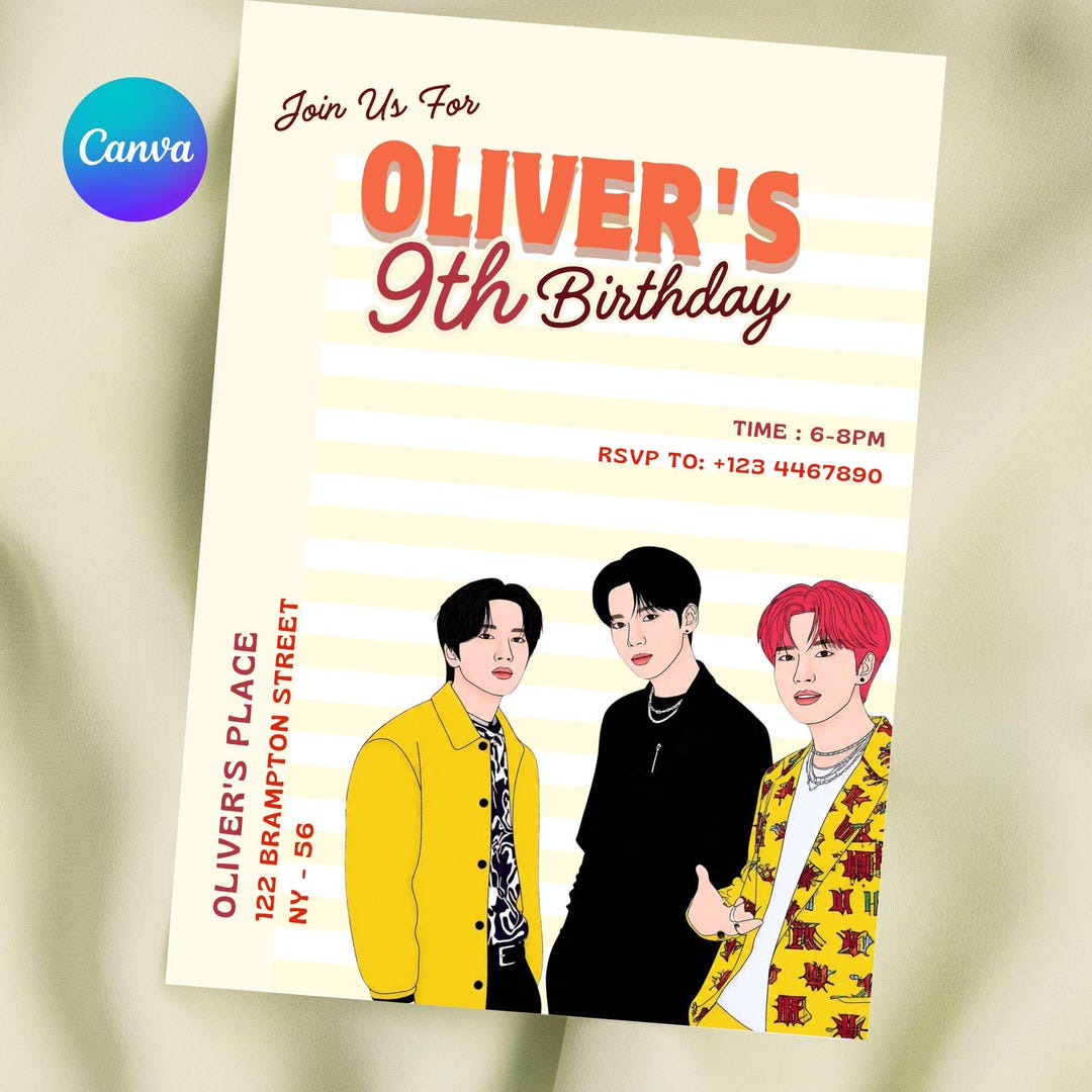 Editable KPOP Demon Hunters Invitation| KPOP Birthday Invite| KPOP ...