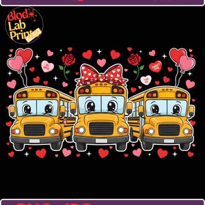 School Bus Valentine PNG, Retro Design (digital Download) - Etsy