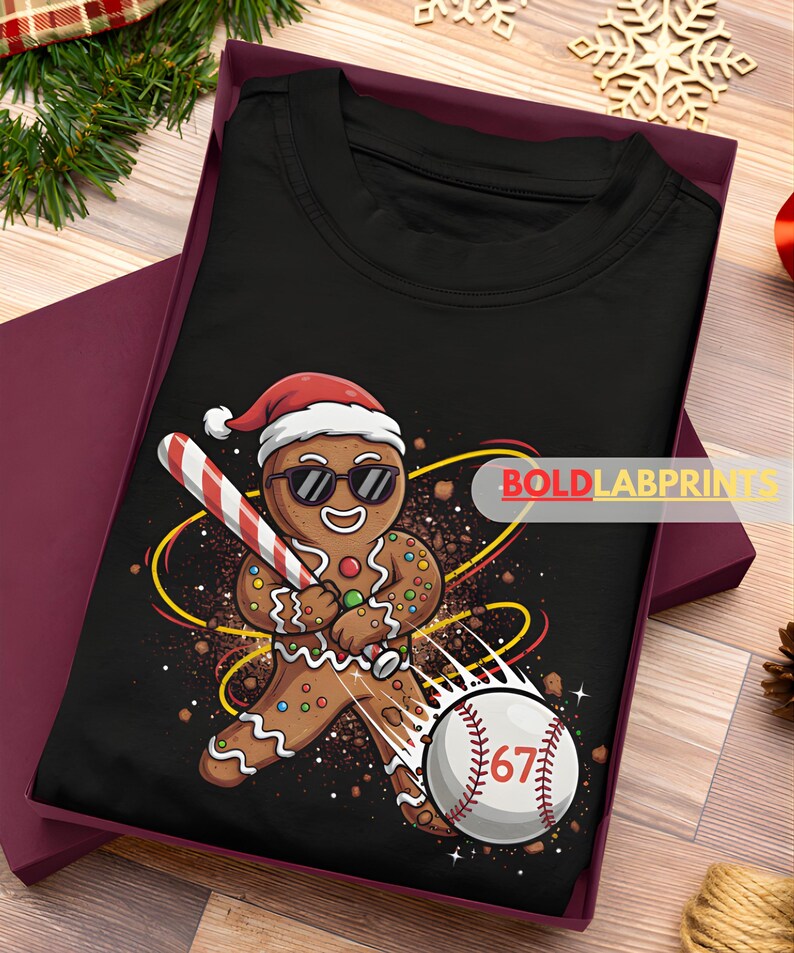Gingerbread Baseball Player PNG, Funny Christmas Cookie (digital ...