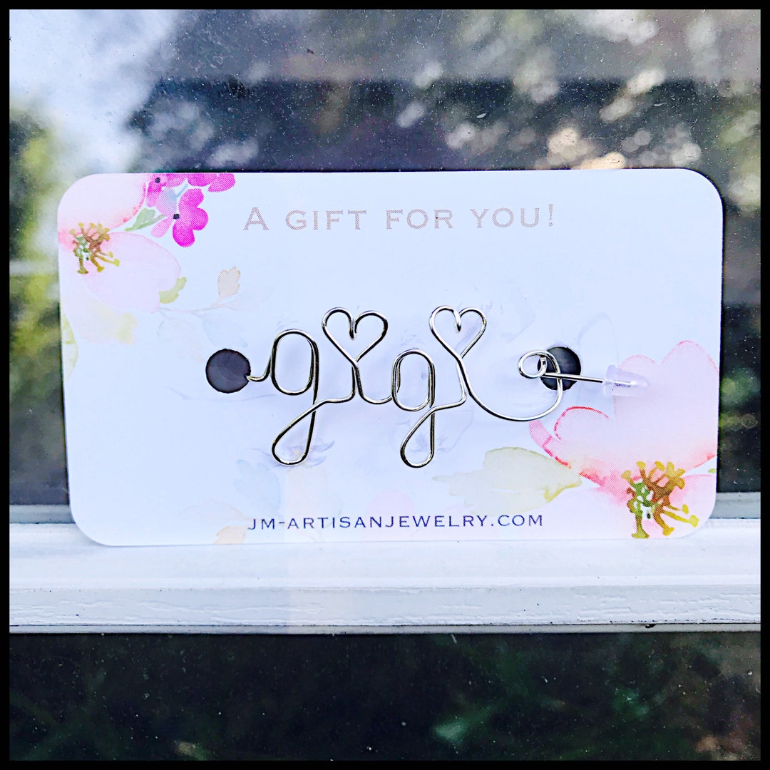 Gigi Gift. Gifts for Gigi. Gigi Pin. Sterling Silver Wire Name Pin - Etsy