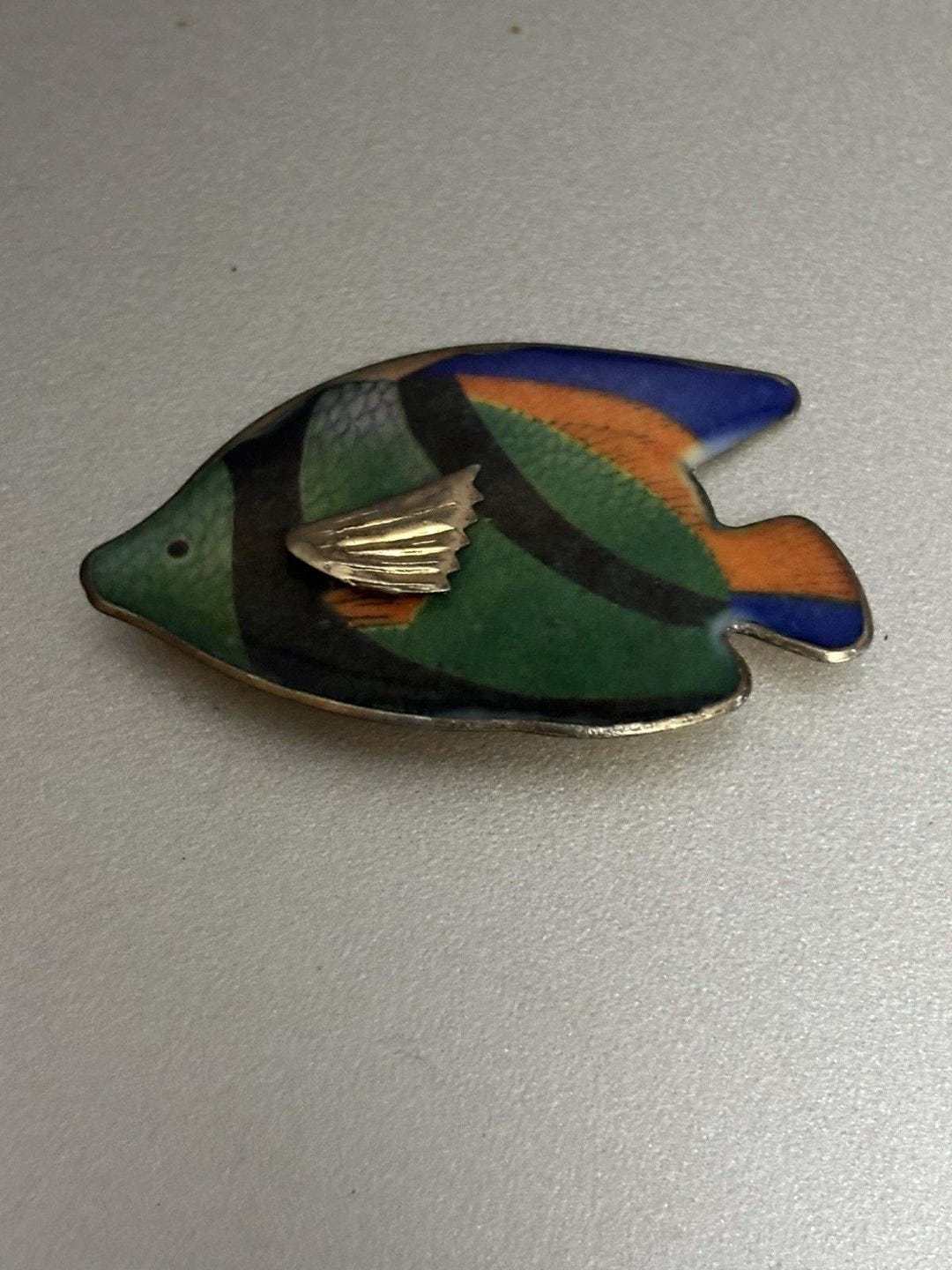 Vintage Tropical Fish Lapel Pin Brooch Tie Tack Enamel Angelfish Unique ...