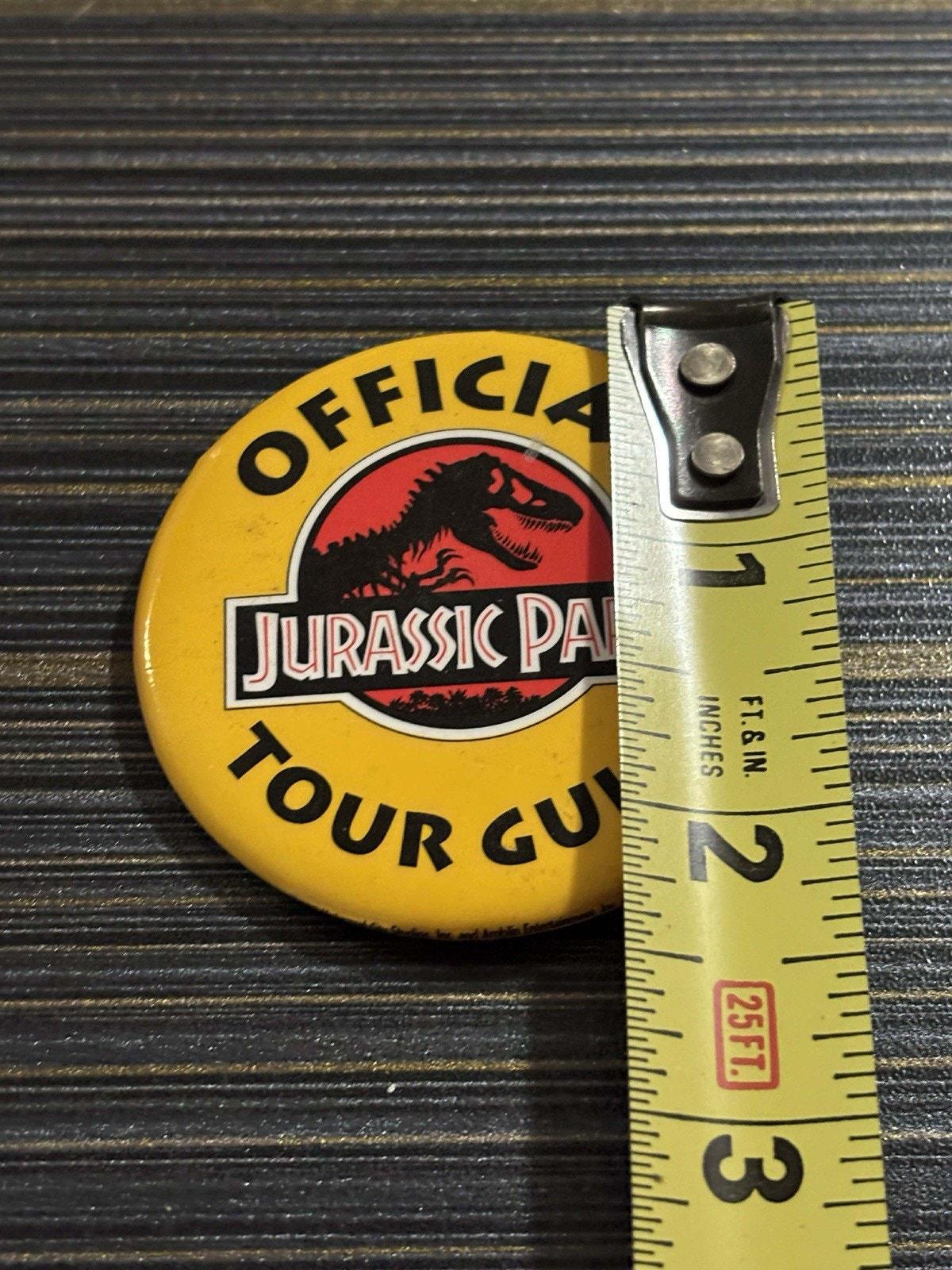 Vintage 1993 Official Jurassic Park Tour Guide Movie Promo Pinback ...