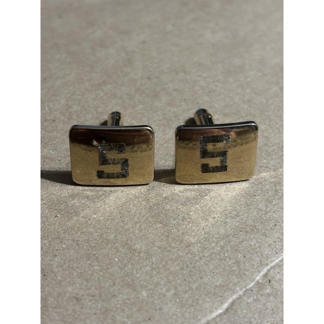 Vintage D’berry Gold Tone Initial S Men’s Cufflinks Estate Jewelry Find ...