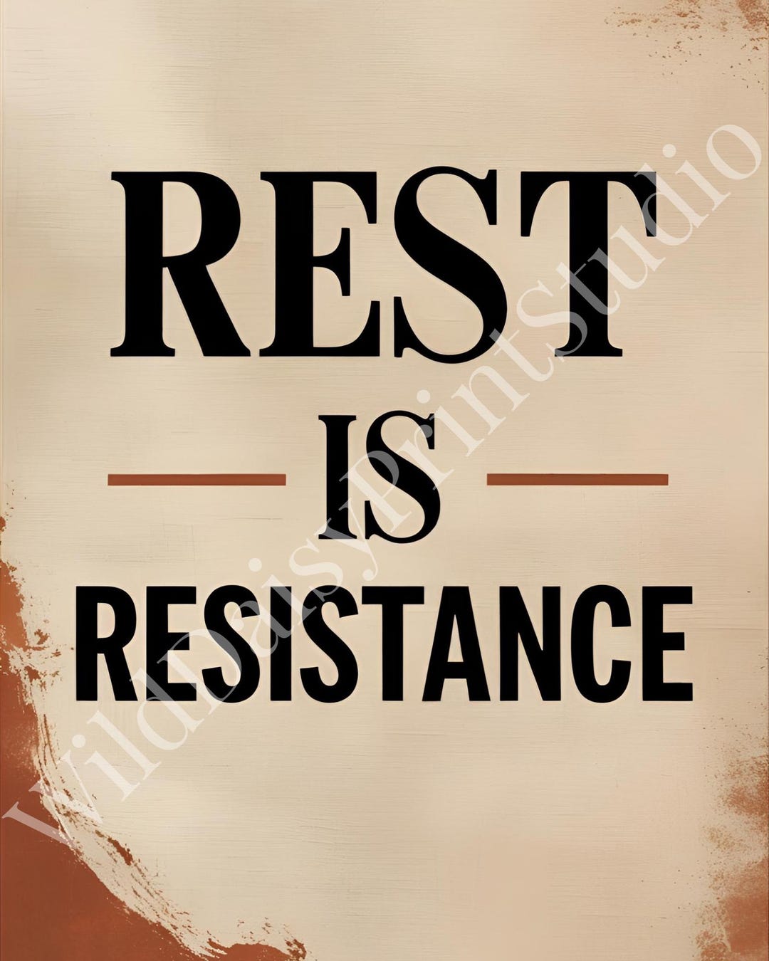 Rest is Resistance Feminist Print: Empowering Mental Health Decor ...