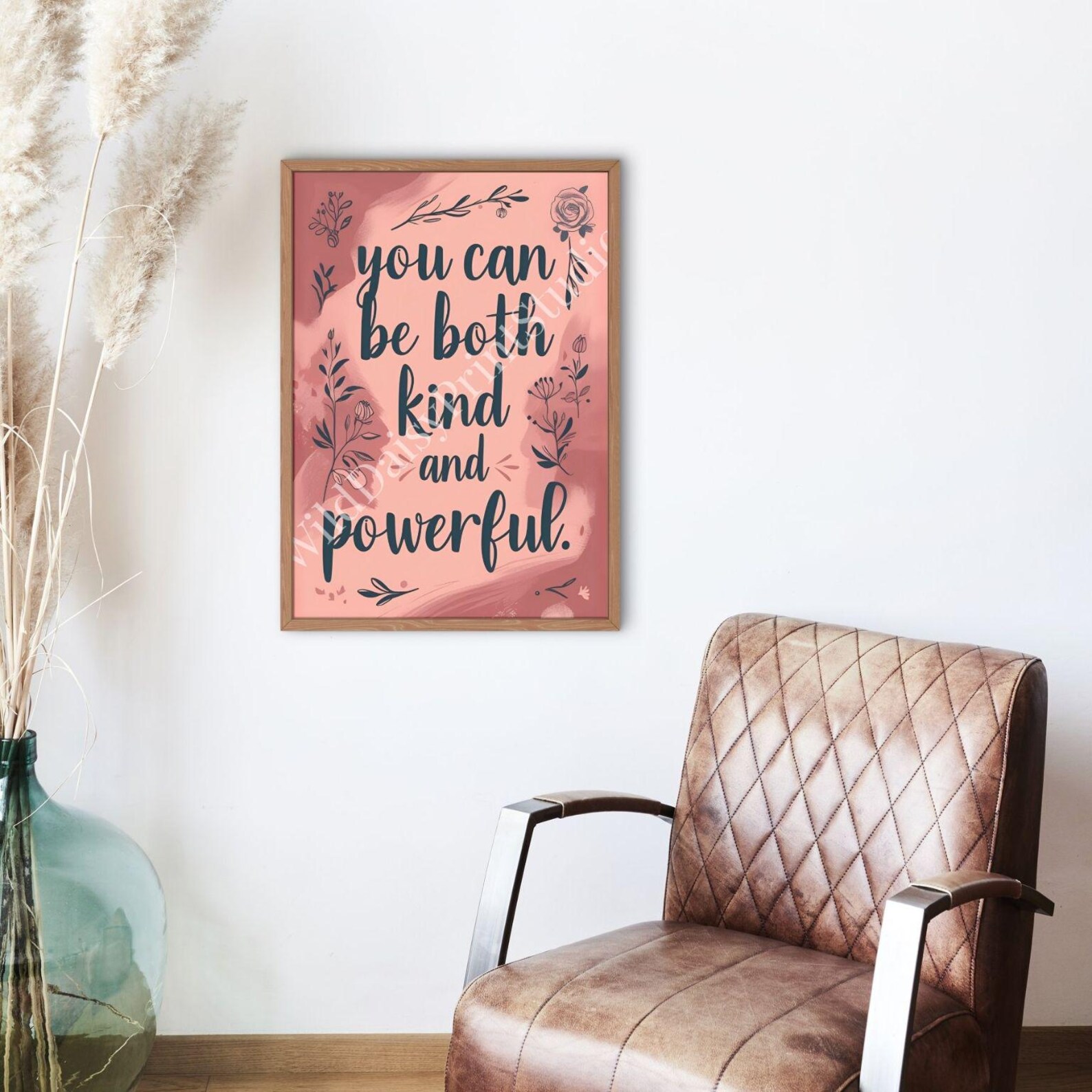 Kind and Powerful Quote – Printable Empowerment Wall Art, Feminine ...