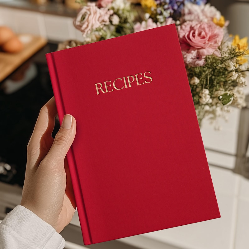 Red Hardcover Book - Etsy