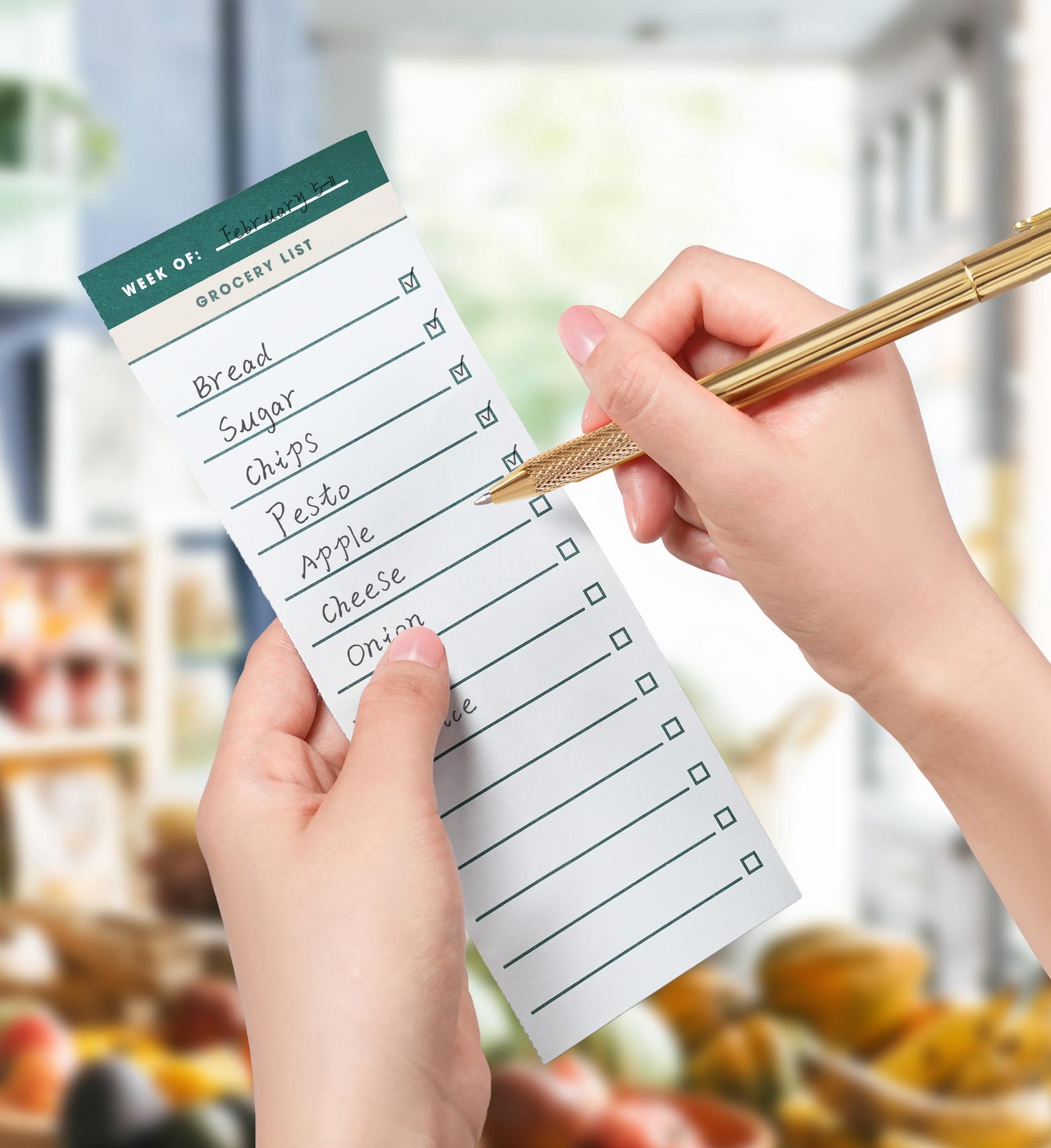 Weekly Magnetic Meal Planner & Tear off Grocery List - Menu Planner ...
