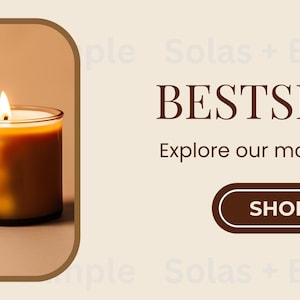 Warm + Earthy Website Banner Template Pack for Candle Shops – Wix ...