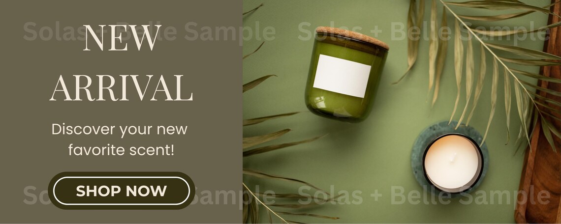 Warm + Earthy Website Banner Template Pack for Candle Shops – Wix ...