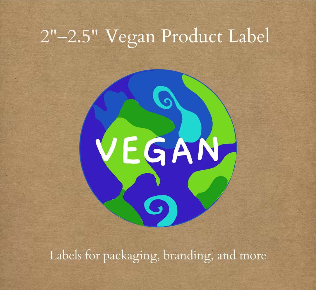 Vegan Earth Printable Labels – 2.5” Stickers for Artisan Goods ...
