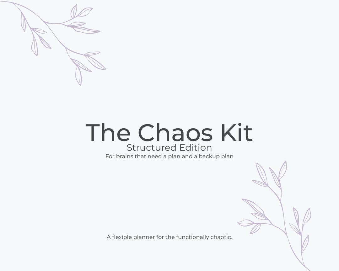 The Chaos Kit — Structure Edition | Printable Planner for Focus, Goals ...