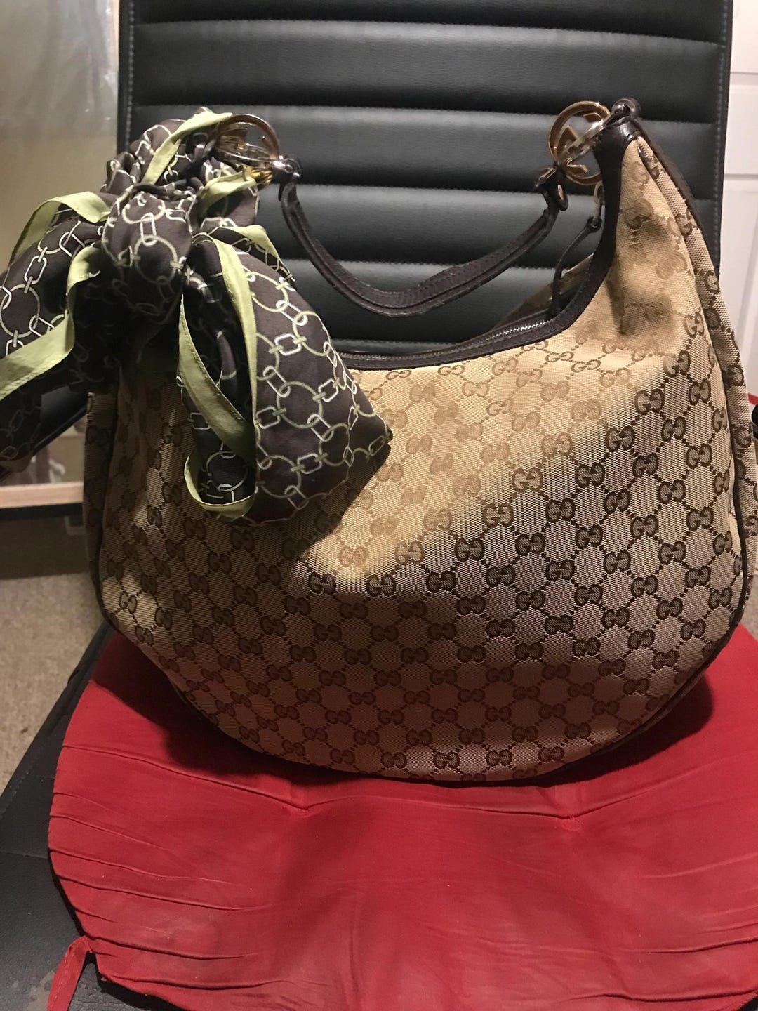 Gucci GG Twins Large Brown Hobo - Etsy