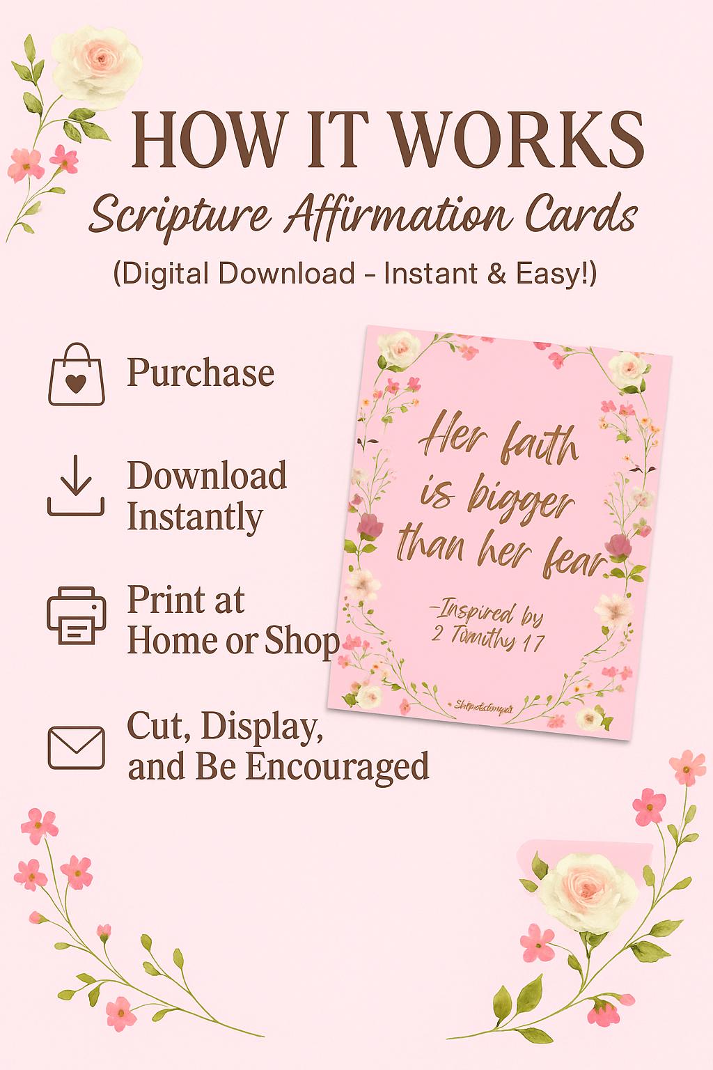 Printable Scripture Cards for Women – Faith-based Affirmations for ...
