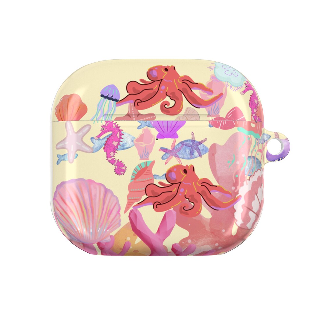 Colorful Ocean Life AirPod Cases, Cute Marine Animal Protector, Fun ...