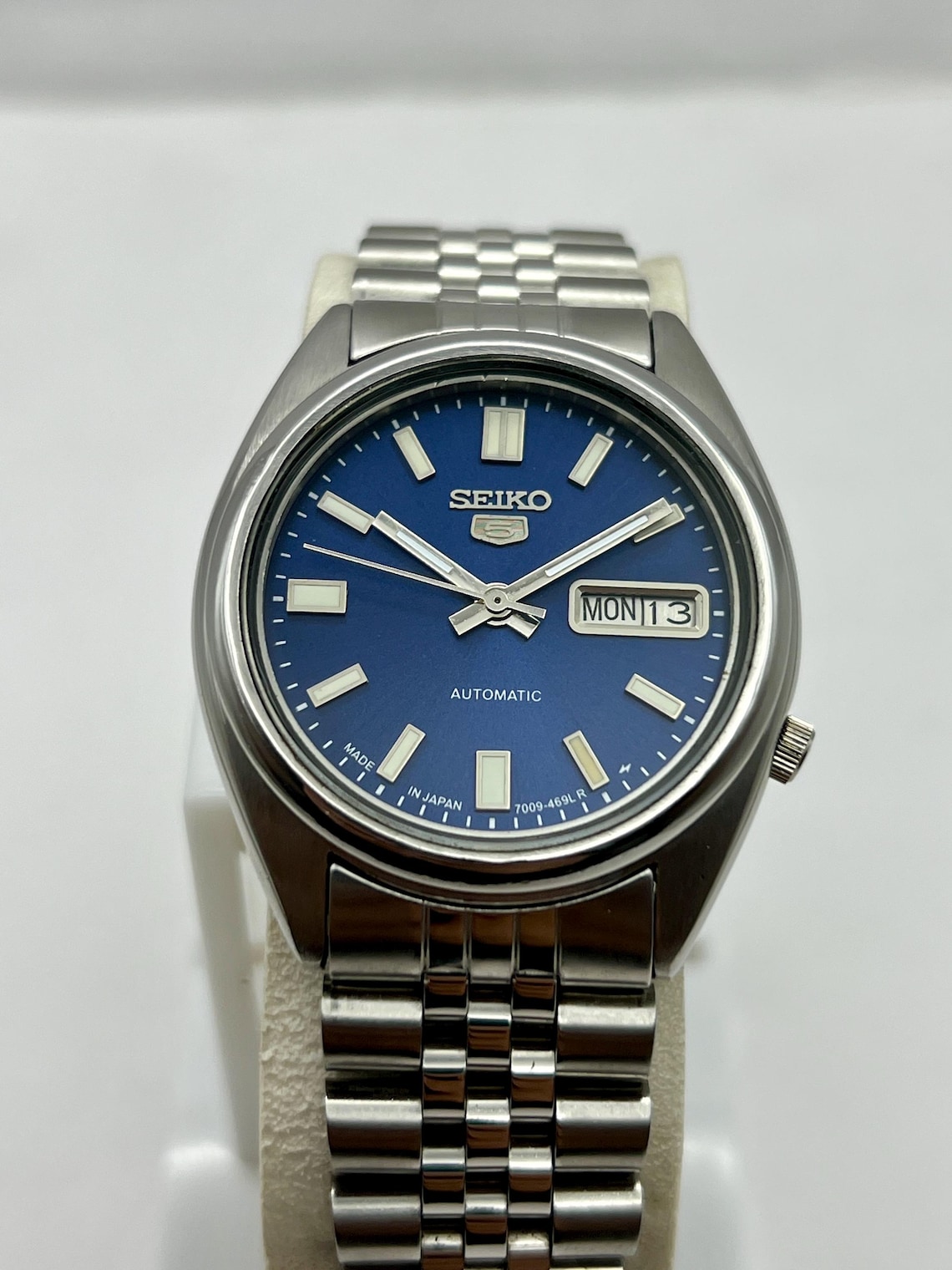 SEIKO 5 SNXS79 Beauty Blue Sunburst Dial Automatic 17 Jewels MEN’S ...