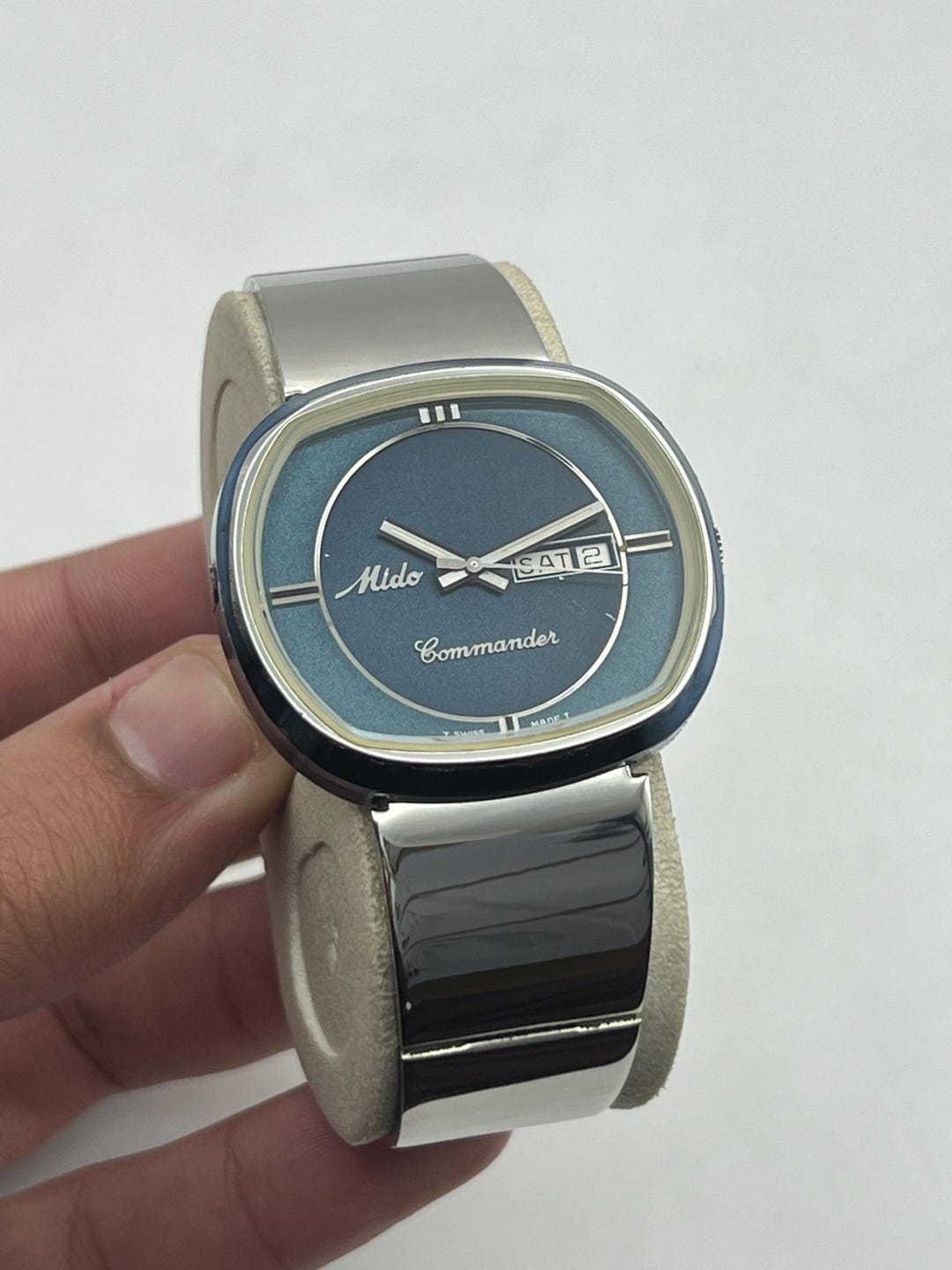 Vintage Mido Commander 8669 Automatic Swiss Watch - Blue Dial - Etsy