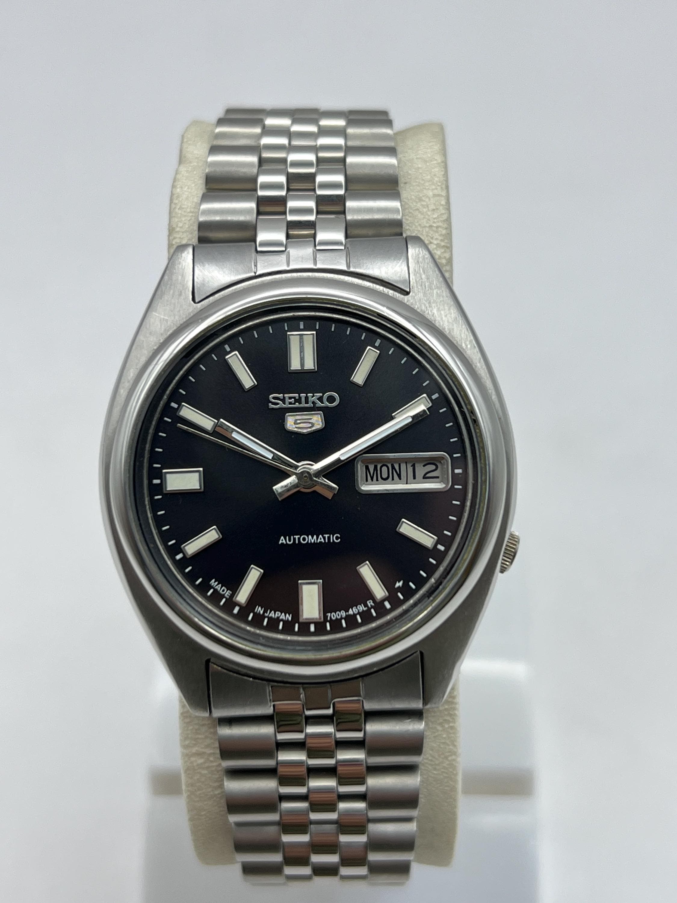 SEIKO 5 SNXS79 Beauty Black Sunburst Dial Automatic 21 Jewels MEN’S ...