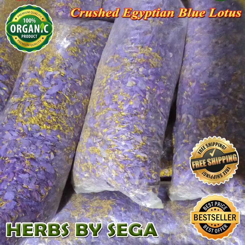 Crushed Egyptian Blue Lotus Flowers: Nymphaea Caerulea, Meditation Tea ...