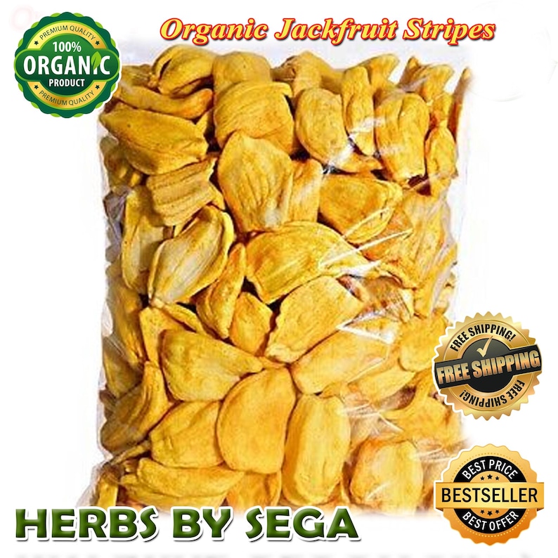 Jackfruit, biologische gedroogde jackfruitreepjes, 100% puur biologisch ...