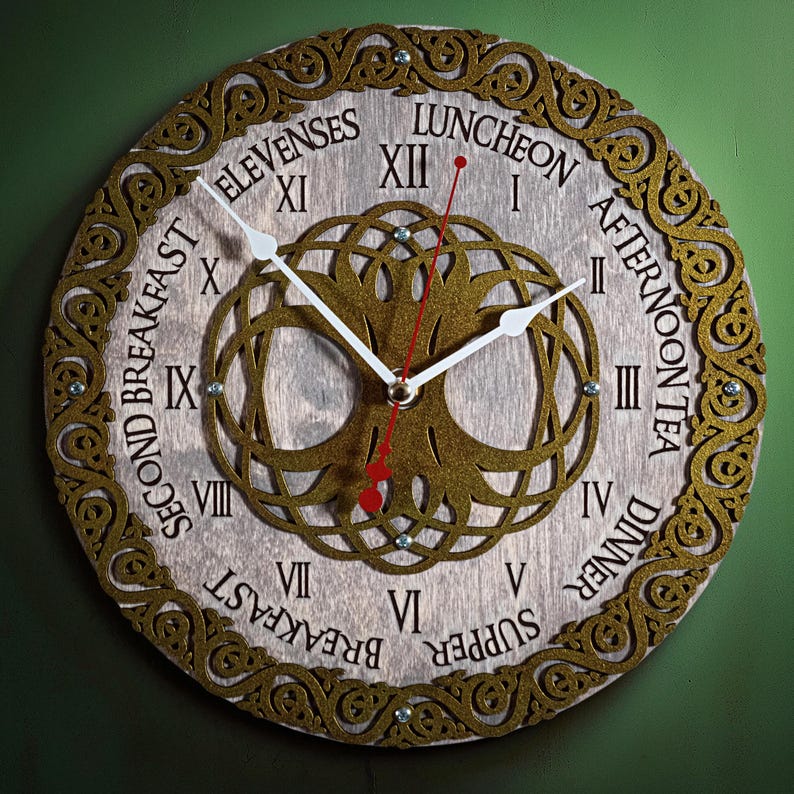 Seven-meals Fantasy Wall Clock – Inspired by Tolkien’s Meal Times ...