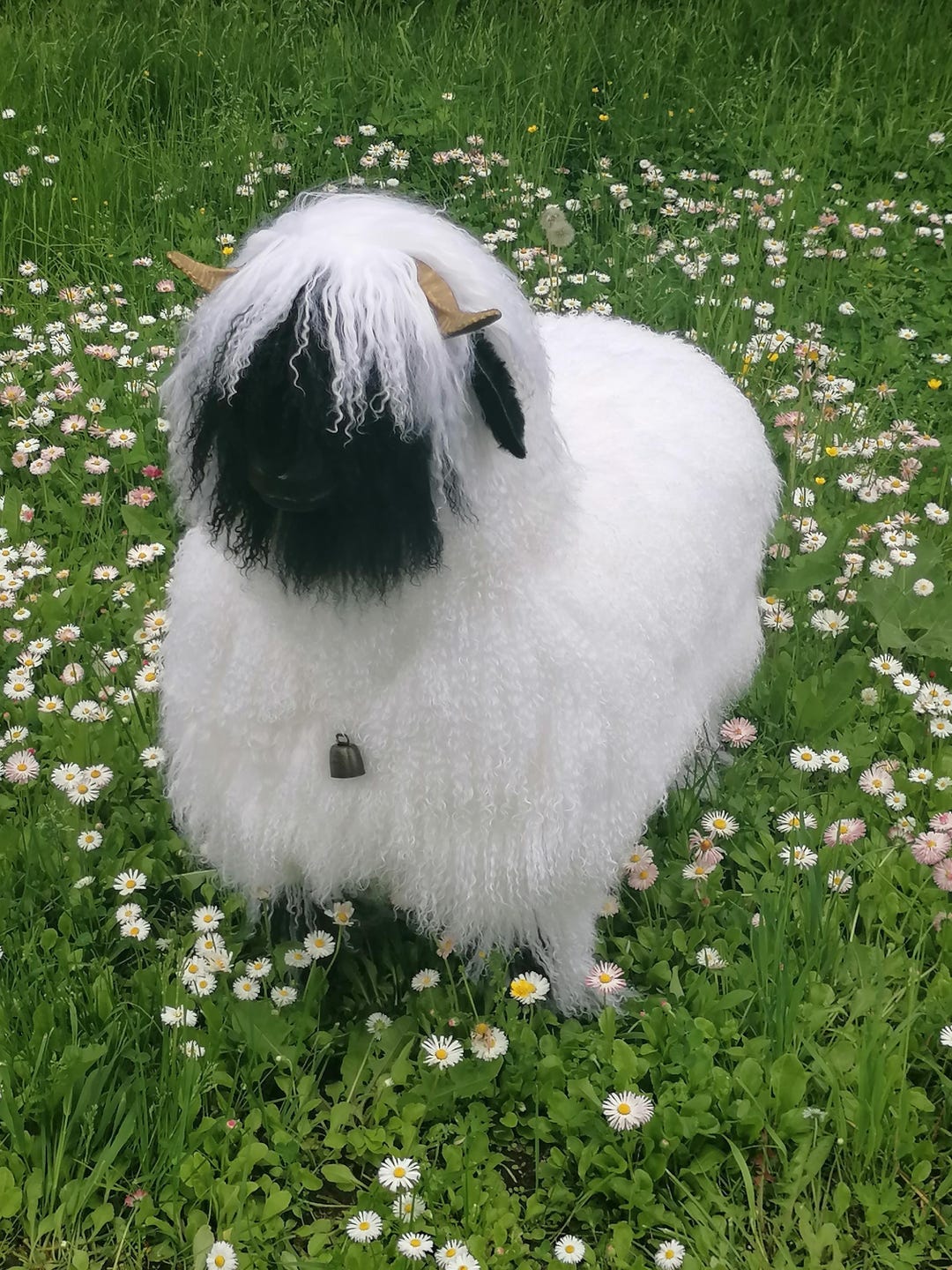 Ottoman Sheep Valais Black Nose Sheep Ottoman in Lalanne Style, Large ...