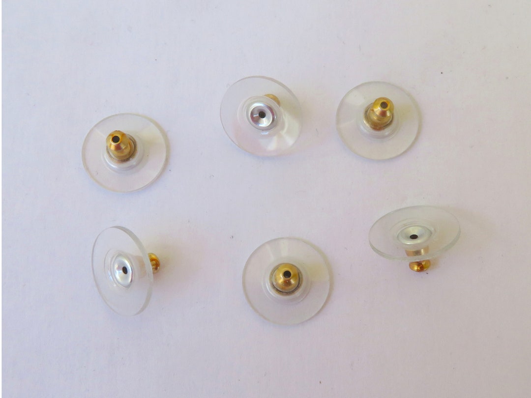 200 Bullet Comfort Clutch Earring Backs W / Flange, Gold Plated - Etsy